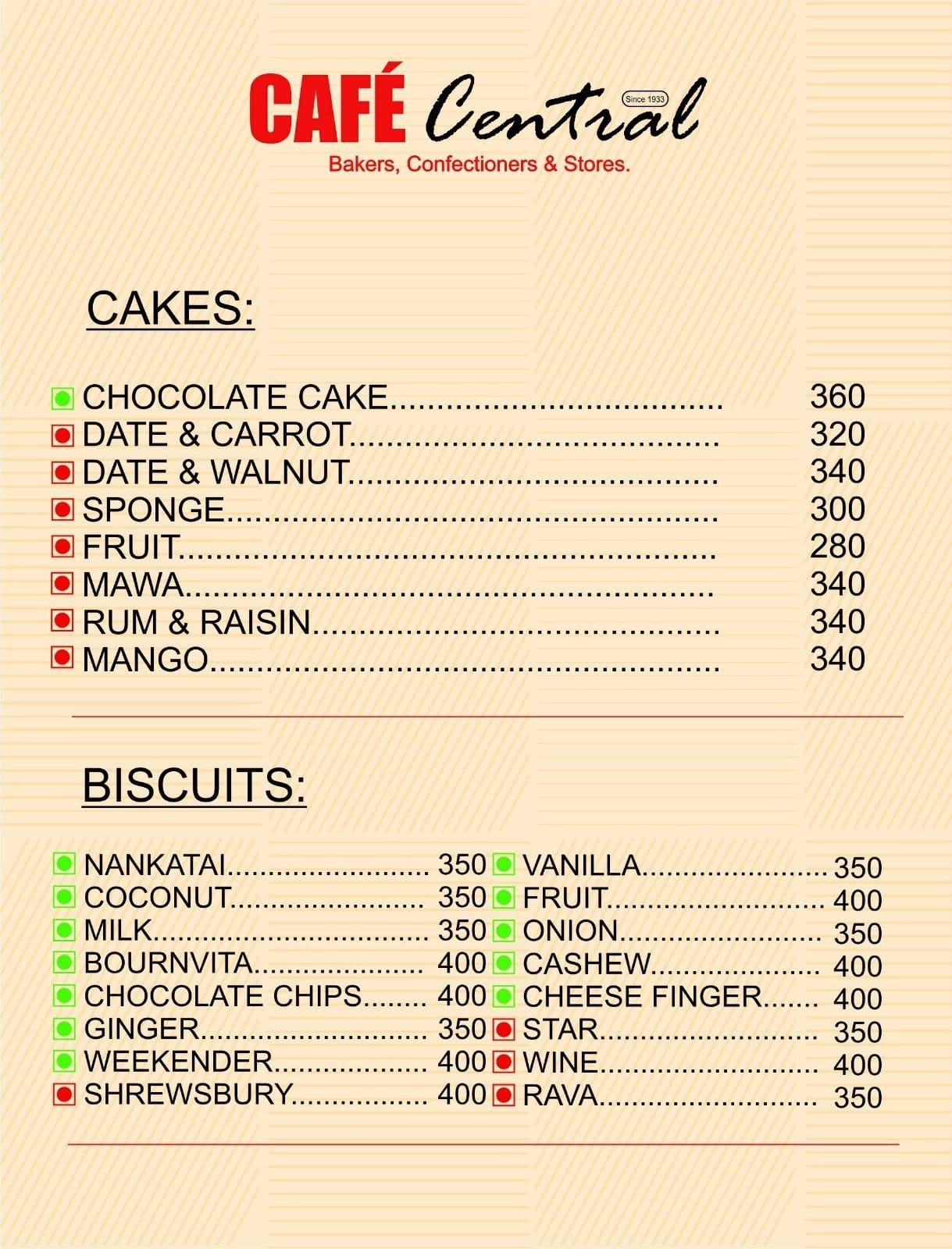 Cafe Central Menu, Menu for Cafe Central, Panaji, Goa - Zomato