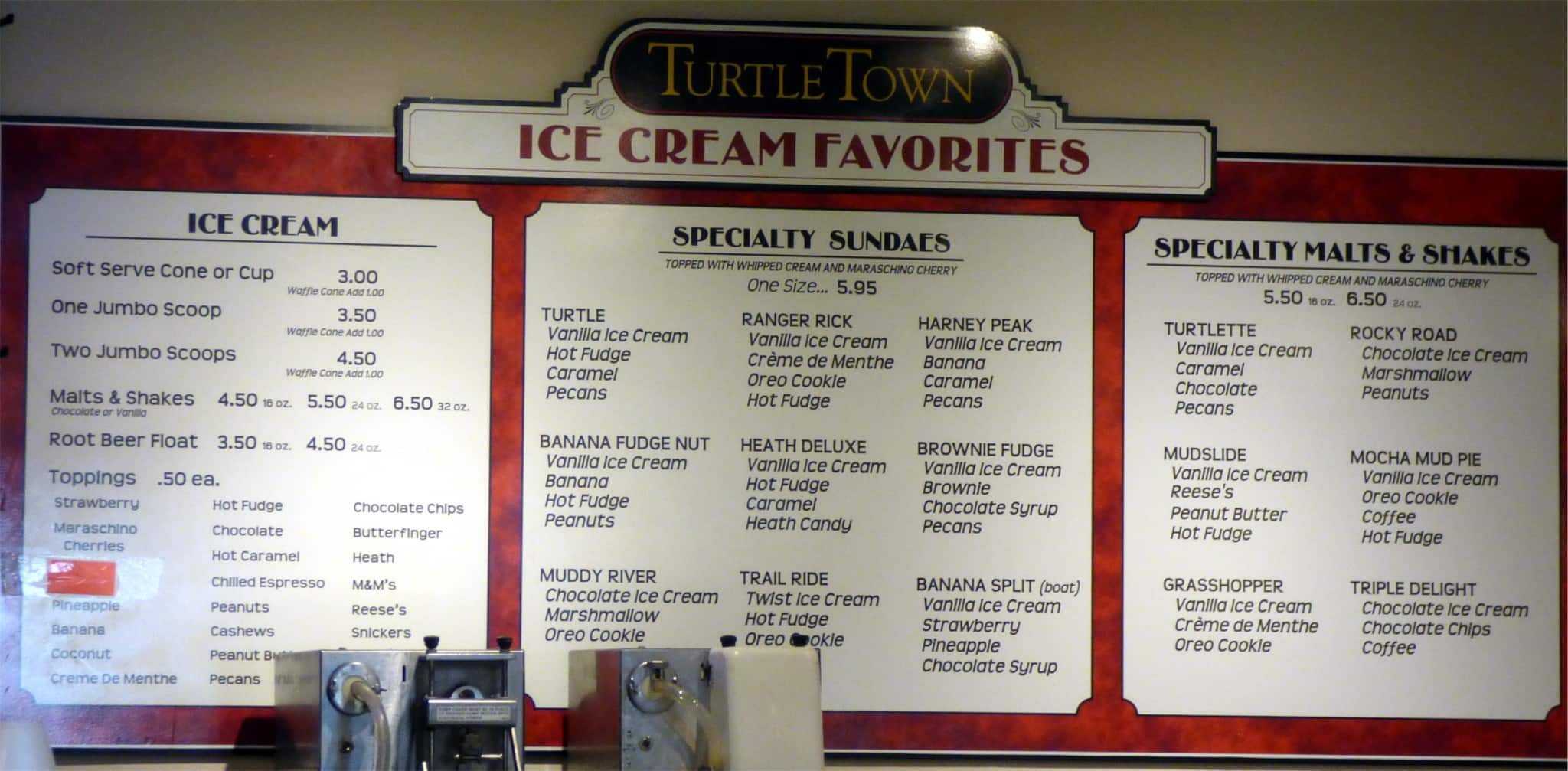 Menu at TurtleTown desserts, Hill City, 205 Main St