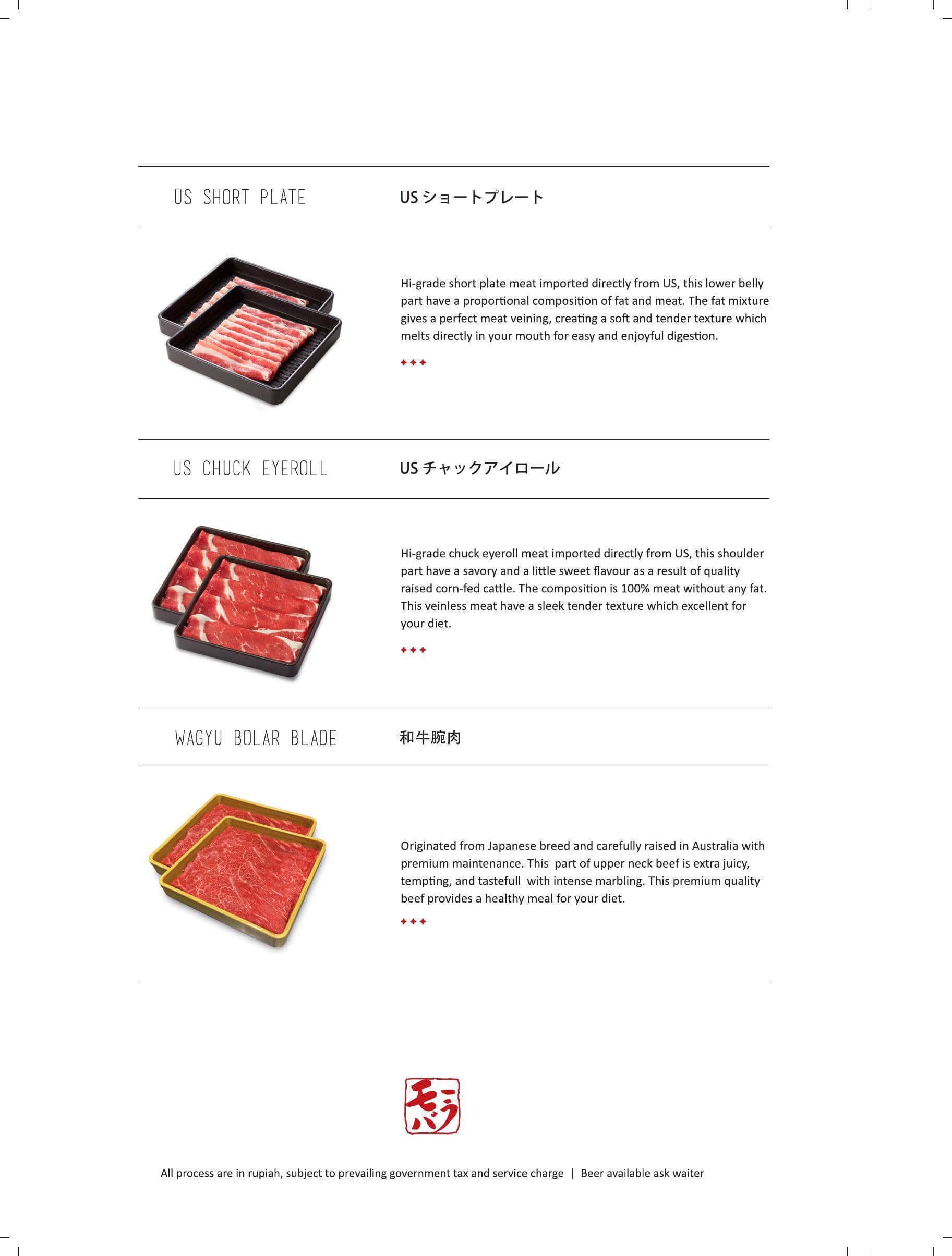 Menu at Momo Paradise restaurant, Jakarta, Plaza Indonesia Extension ...