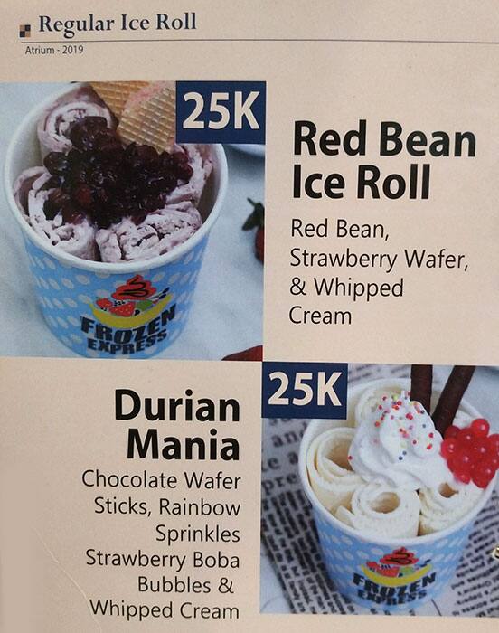 Menu at Frozen Express desserts, Jakarta, Jl. Tebet Barat 4 No. 12