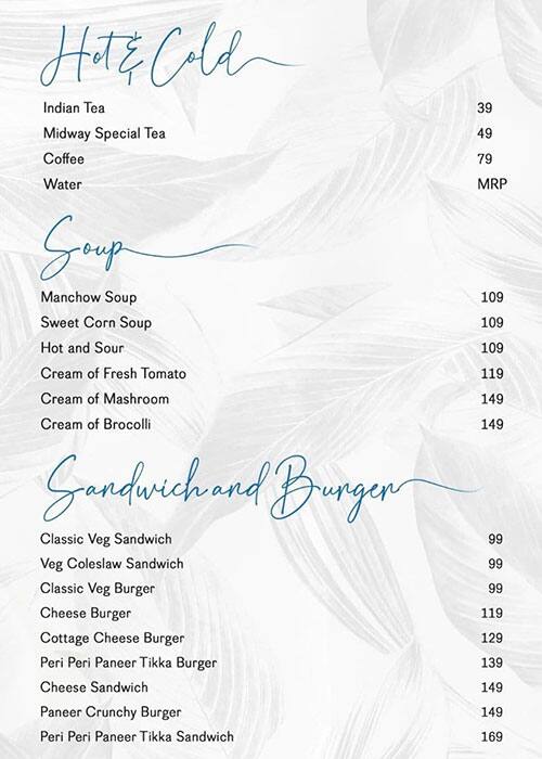 Menu of Midway Bakery And Restaurant, Keshavpuram, Kanpur