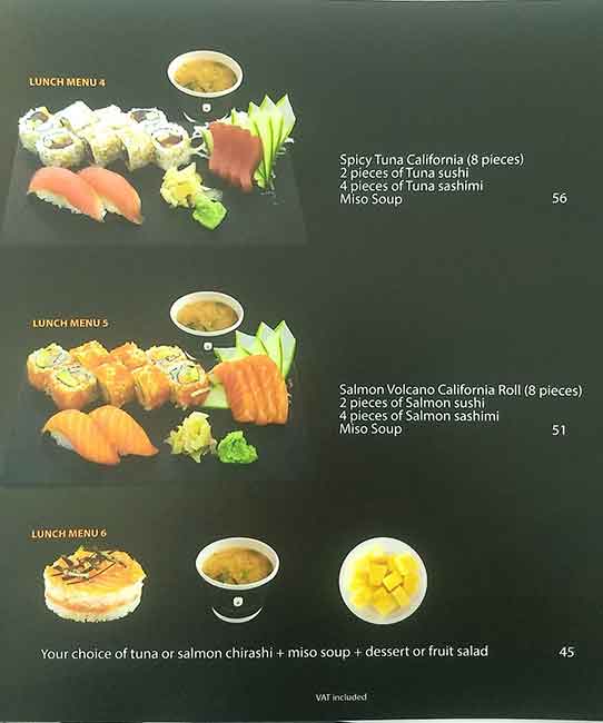 Menu at Studio City Sushi Counter restaurant, Dubai, Ground Floor of ...