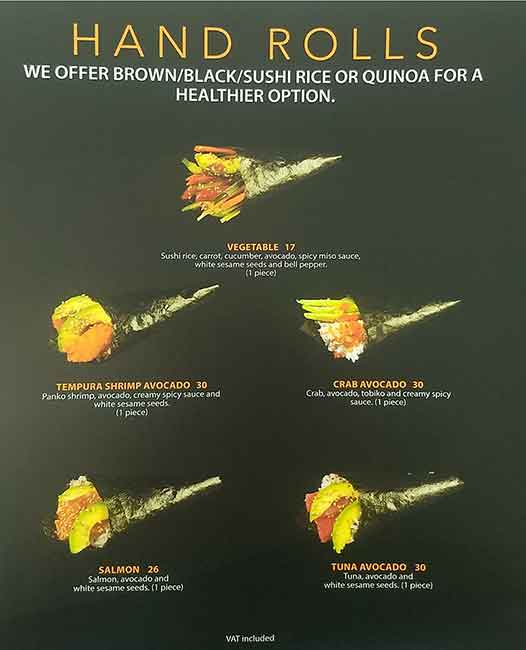 Menu at Studio City Sushi Counter restaurant, Dubai, Ground Floor of ...