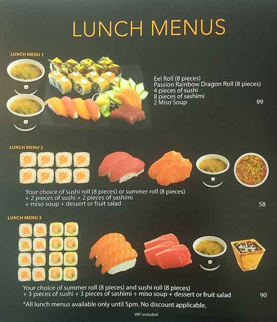 Menu at Studio City Sushi Counter restaurant, Dubai, Ground Floor of ...