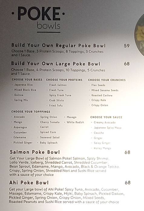 Menu of Sushi Counter, Dubai Media City, Dubai