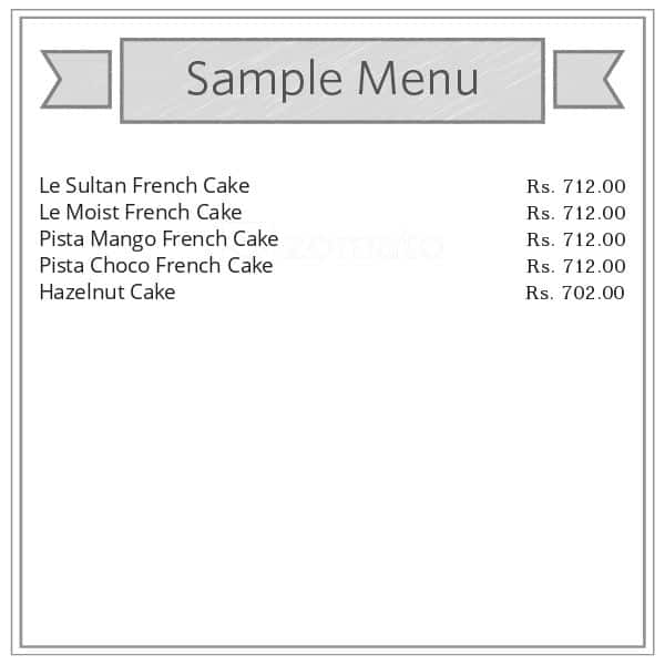 Menu of Cake Hut.In, Kalamassery, Kochi