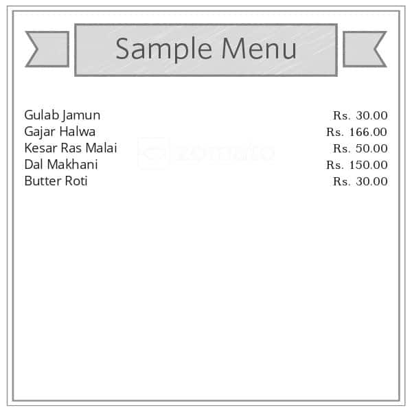 Menu of Gulab, Model Town, Panipat