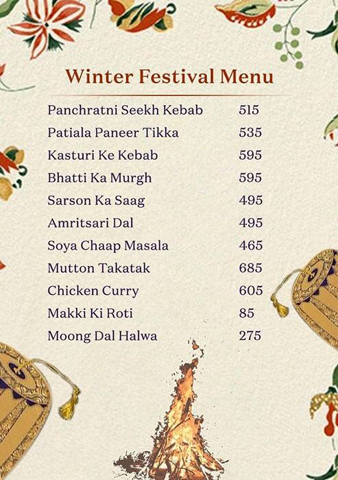 Menu of Samarkand, Sector 29, Noida