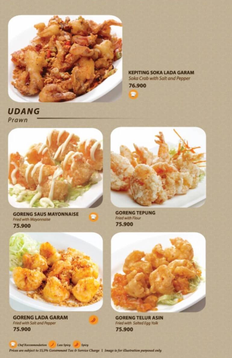 Menu at Imperial Duck Express restaurant, Jakarta, Moi