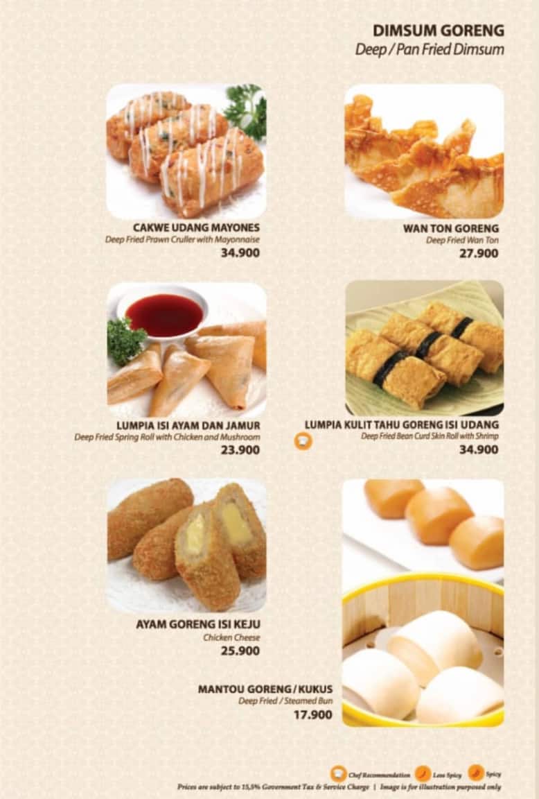 Menu at Imperial Duck Express restaurant, Jakarta, Moi