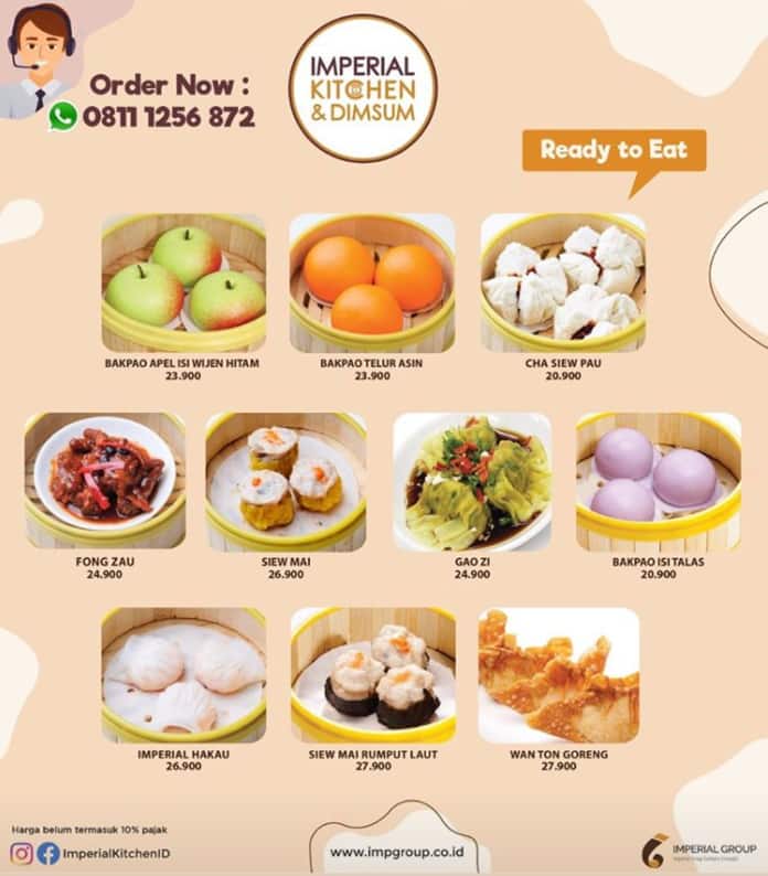 Menu at Imperial Duck Express restaurant, Jakarta, Moi