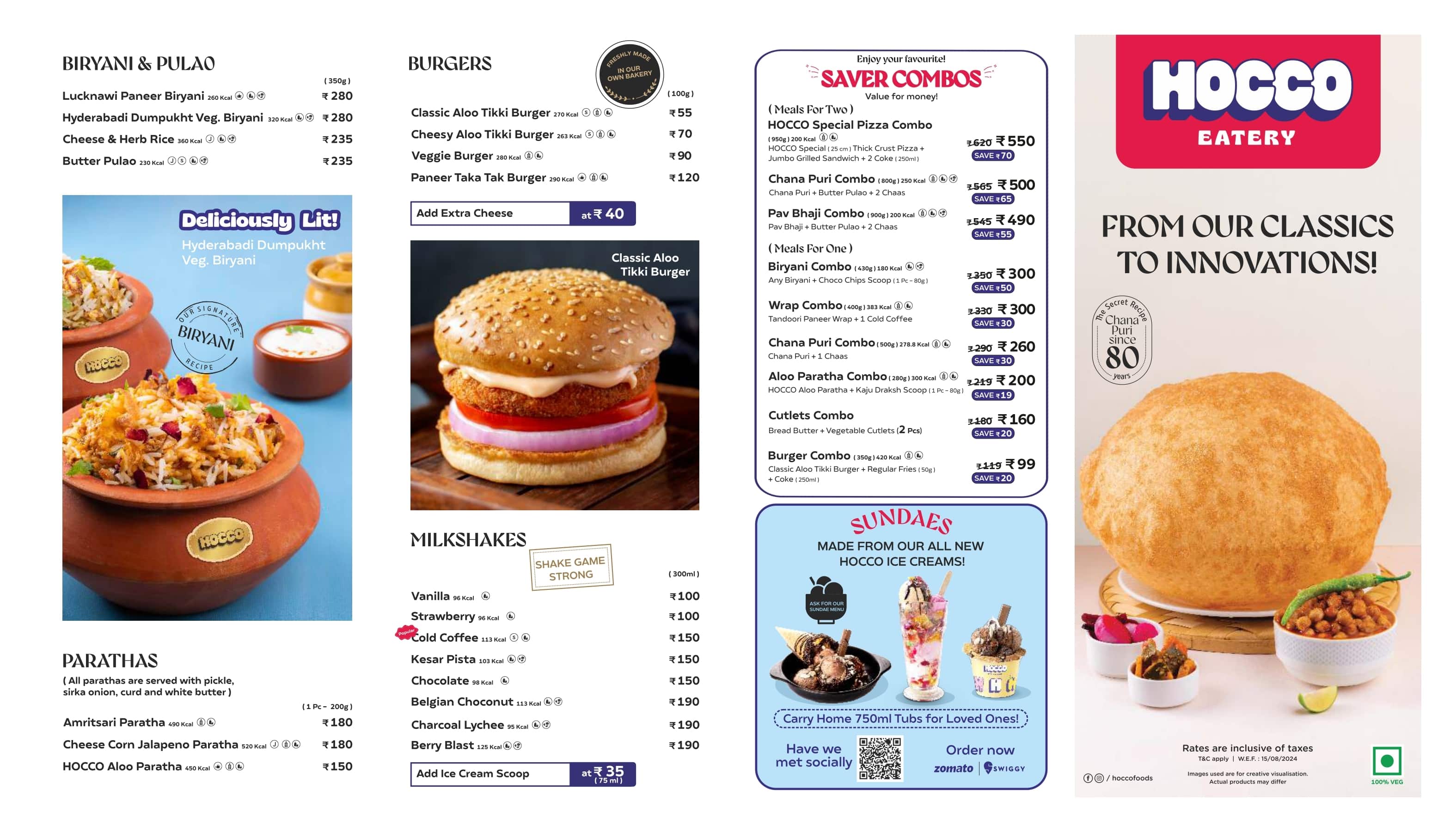 Menu of Hocco Eatery, Ellis Bridge, Ahmedabad