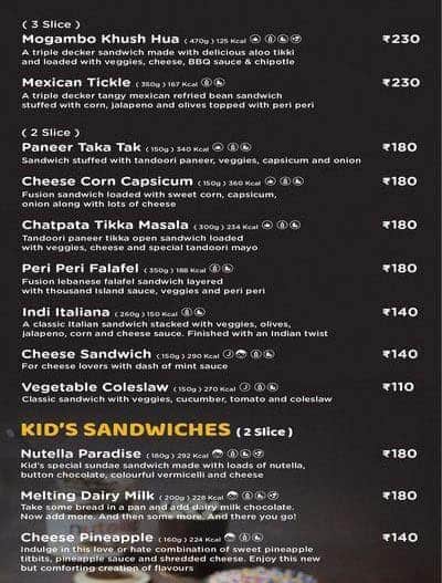 Menu of Hocco Eatery, Bopal, Ahmedabad