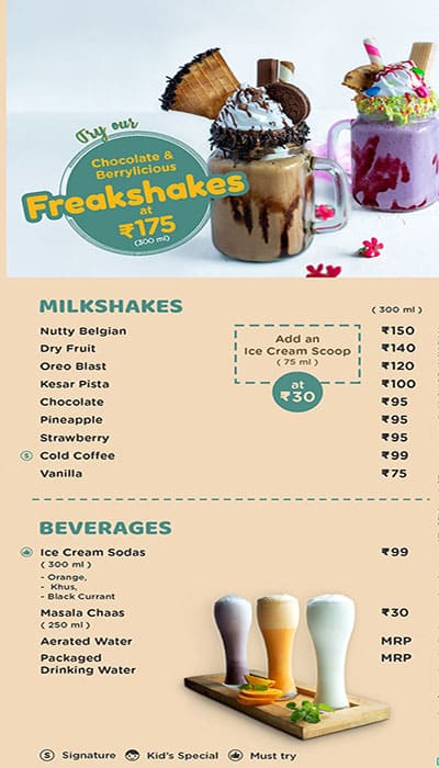 Menu at Hocco, Ahmedabad