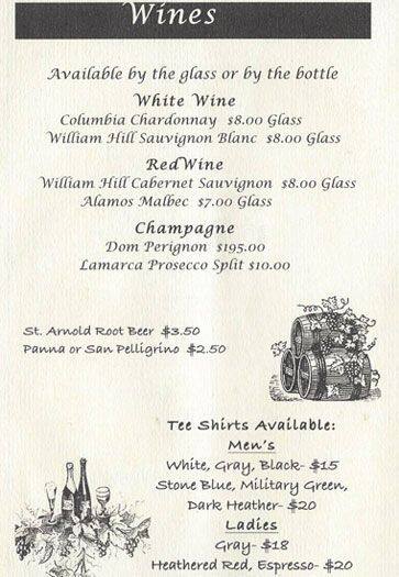 Carta del pub y bar The Ginger Man, Plano, Bishop Rd Suite E1