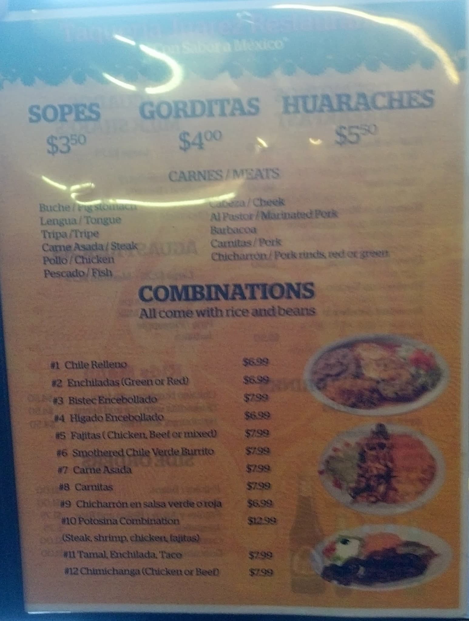 Carta del restaurante Taquiera Juarez, West Jordan