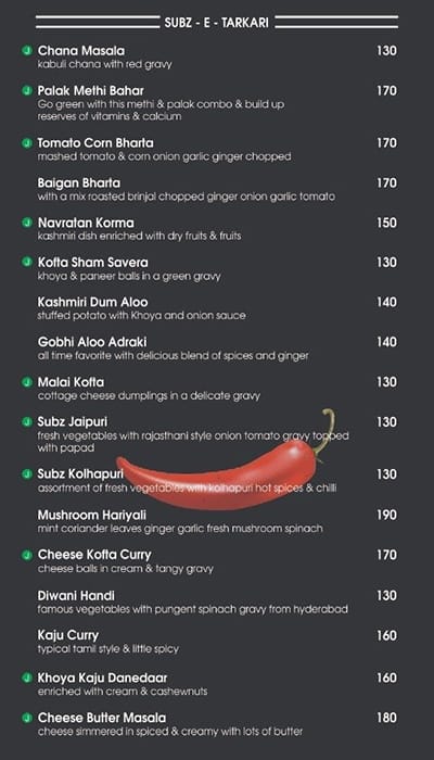 Menu at Masala Kitchen, Ahmedabad