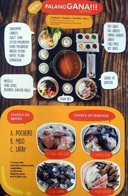 Menu at Seafood Island, Quezon City, Second Floor