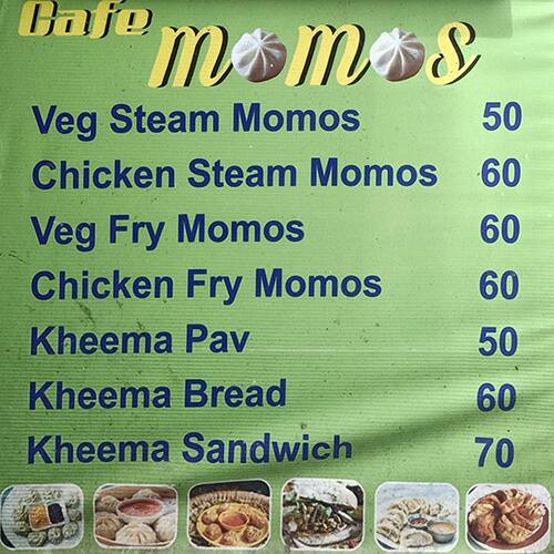 Menu of Cafe Momos, Kothrud, Pune