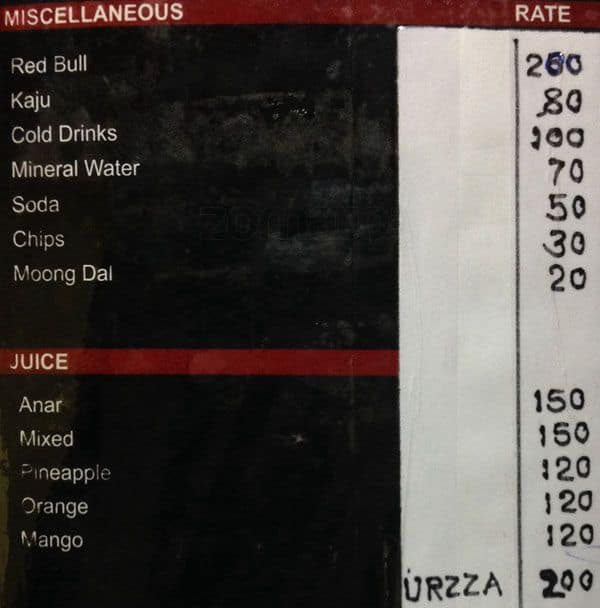 Menu at Swastik Bar, Kolkata, 4