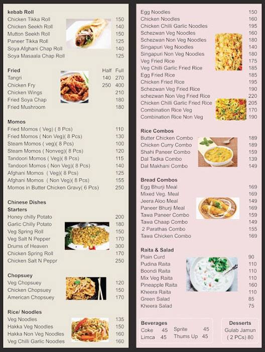 Menu at Masala Fusion, Gurugram, Shop No 2322/8/3