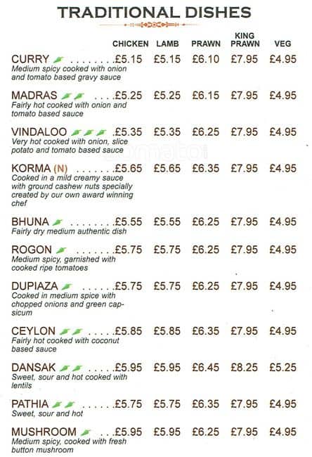 Menu at The Empress restaurant, London, 141 Leman St