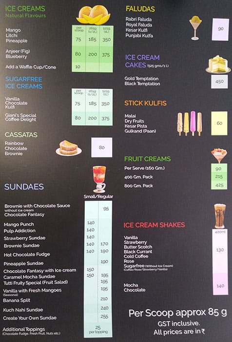 Giani's Menu, Menu for Giani's, Vikaspuri, New Delhi - Zomato