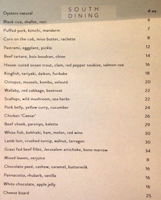 Pure South Dining Menu, Menu for Pure South Dining, Southbank ...