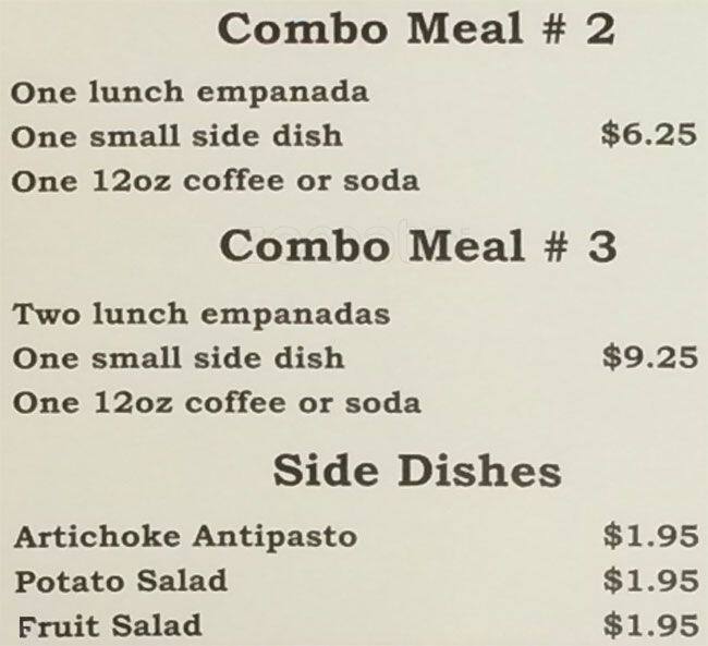 Menu at Big E Cafe, San Jose