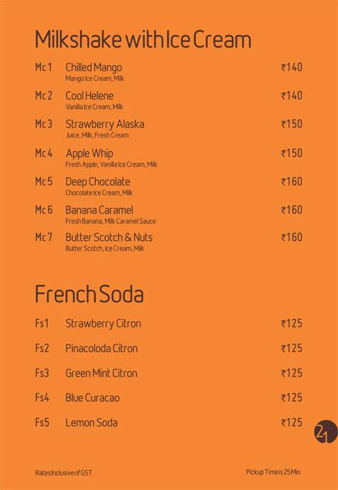 Menu at Hot Chocolate, Coimbatore, Avanashi Road