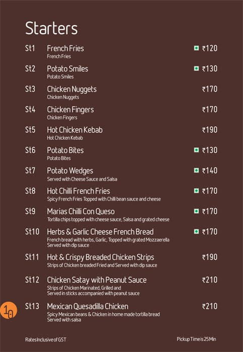 Menu at Hot Chocolate, Coimbatore, Avanashi Road