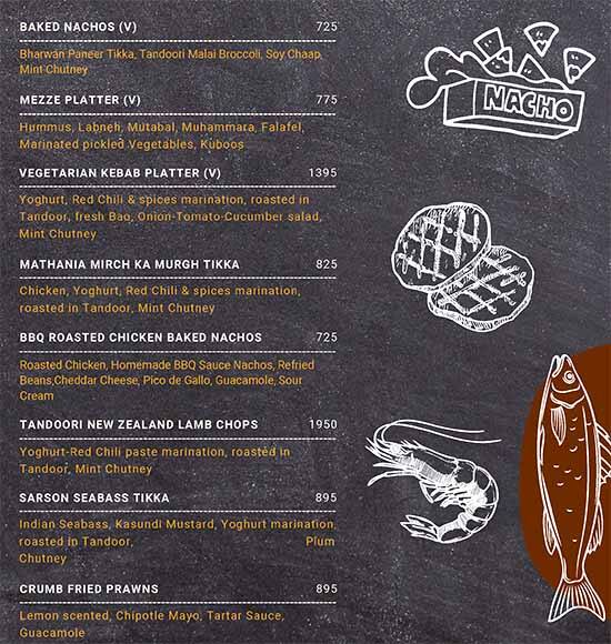 Menu at Bengaluru Marriott Hotel Whitefield, Bengaluru