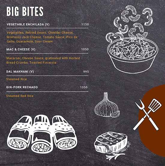 Menu at Bengaluru Marriott Hotel Whitefield, Bengaluru