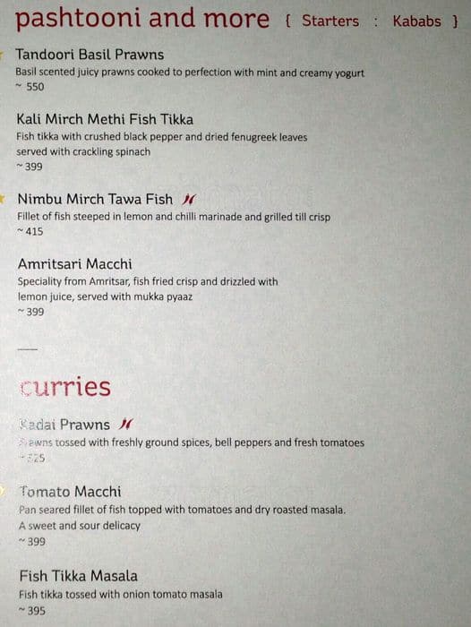 Menu at The Yellow Chilli, Lucknow, 4th Floor