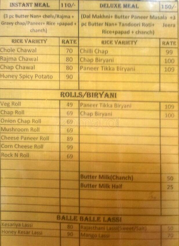 Menu at Happy Singh's Food Xxpress, Indore, Fourth Floor