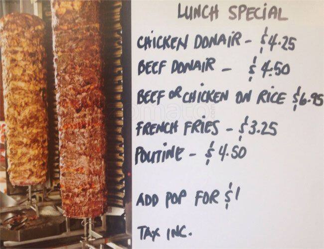 Menu at Quick Bite restaurant, New Westminster, 941 12th St