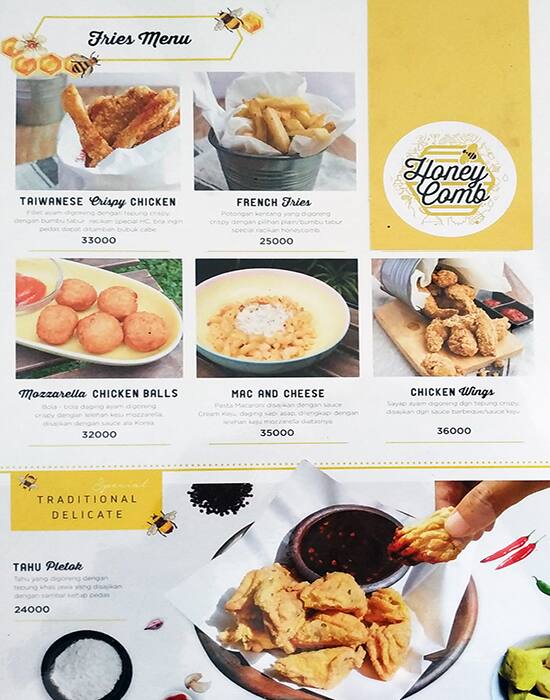 Menu at Honeycomb desserts, Bekasi Regency