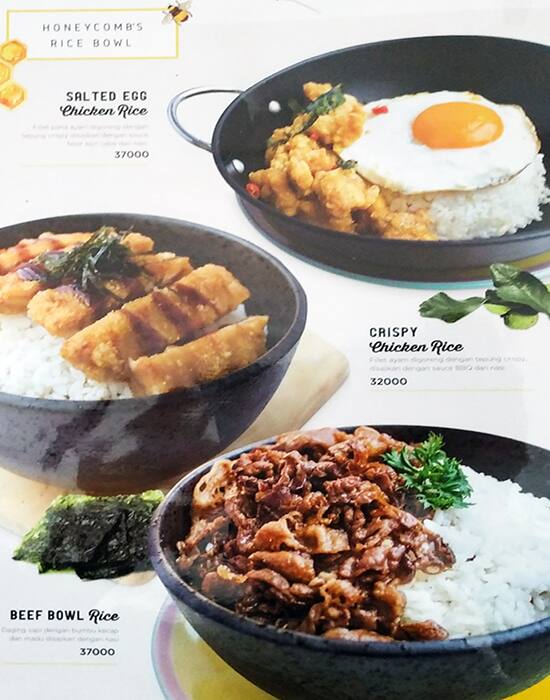 Menu at Honeycomb desserts, Bekasi Regency