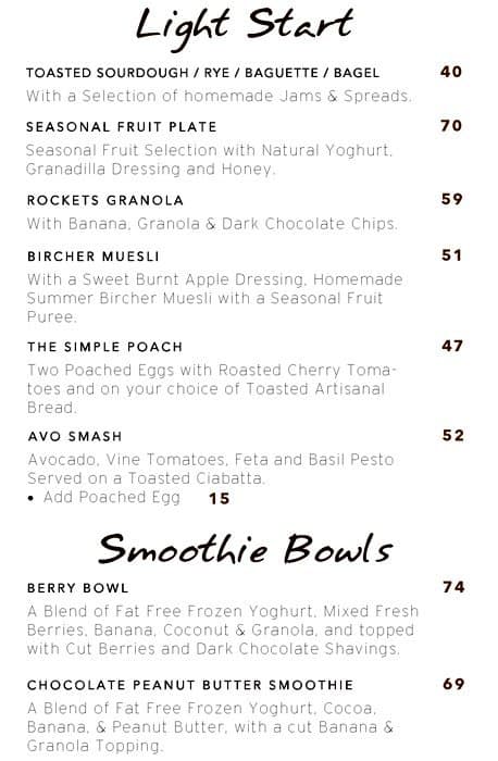 Rockets Menu, Menu for Rockets, Bryanston, Sandton - Zomato SA