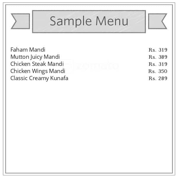 Menu of Mandi Croods, Chinna Waltair, Vizag