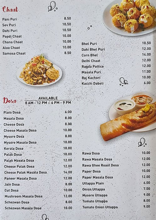 Menu at Bombay Bites restaurant, Dubai, Ground Floor
