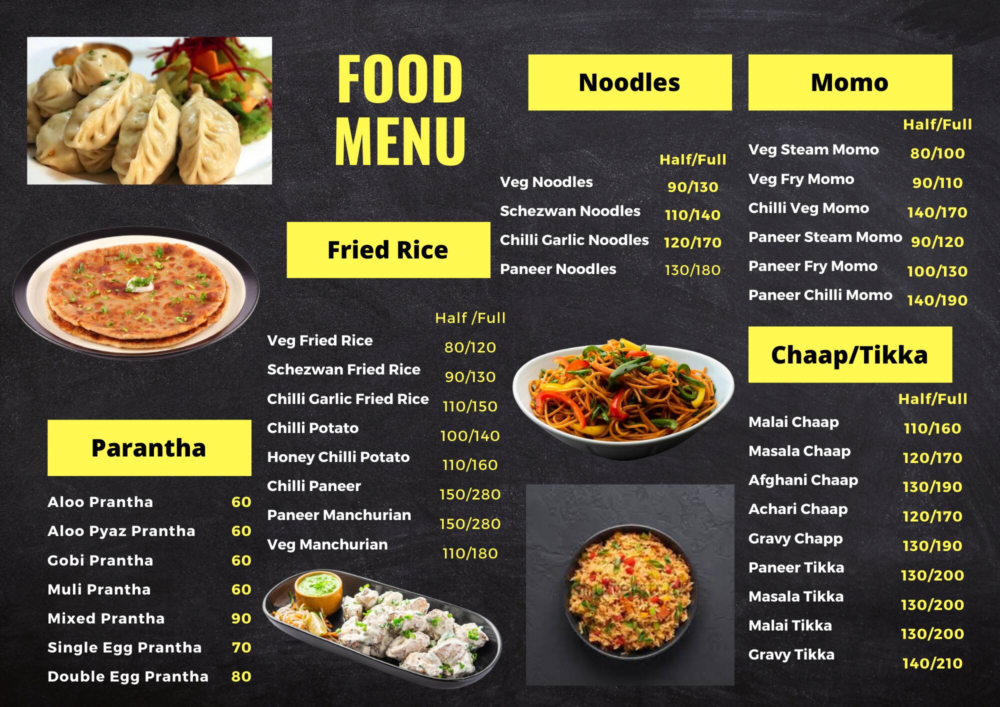 Menu of Technical Rasoi, Sector 49, Noida