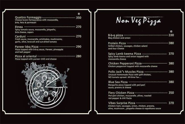 Menu of Vibes - The Bistro, Diwalipura, Vadodara
