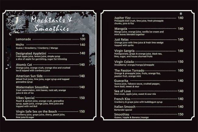 Vibes - The Bistro Menu, Menu for Vibes - The Bistro, Diwalipura ...