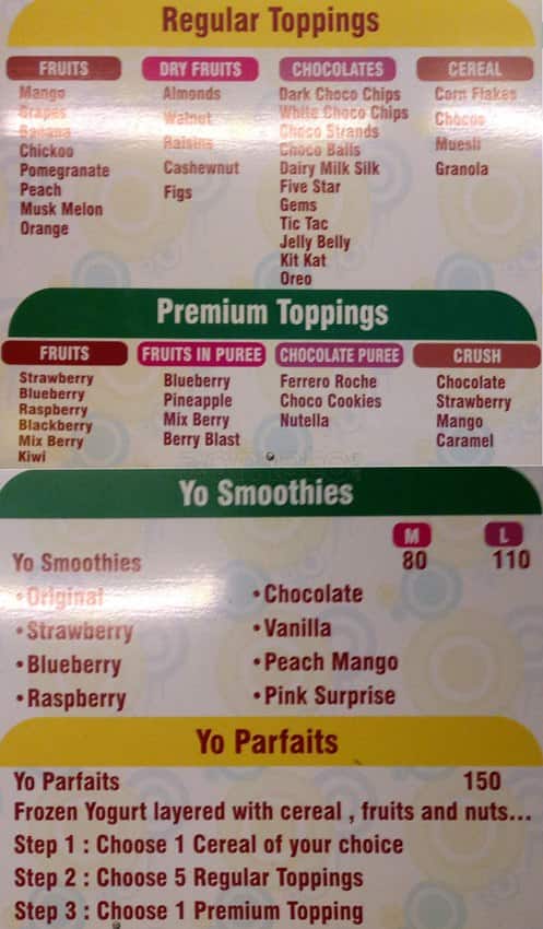 Menu at The Yo Shack, Jaipur, Axis Mall Ground Floor Bhagwandas Road 4 ...