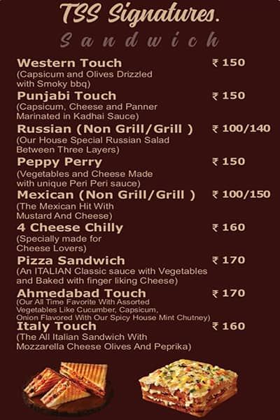 Menu at Shakti The Sandwich Shop, Ahmedabad, 101-Frist Floor