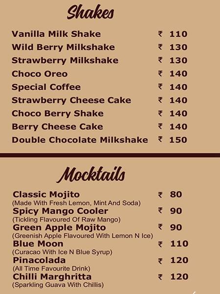 Menu at Shakti The Sandwich Shop, Ahmedabad, 101-Frist Floor