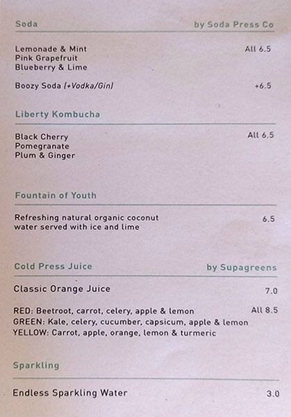 Menu at Wide Open Road Coffee Roasters cafe, Brunswick