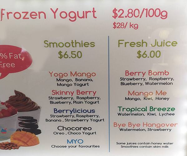 Menu at Berryme Capalaba restaurant, Capalaba, 38-62 Moreton Bay Rd