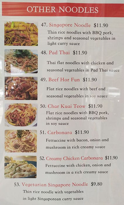 Menu at Noodle & Rice Goodna fast food, Goodna